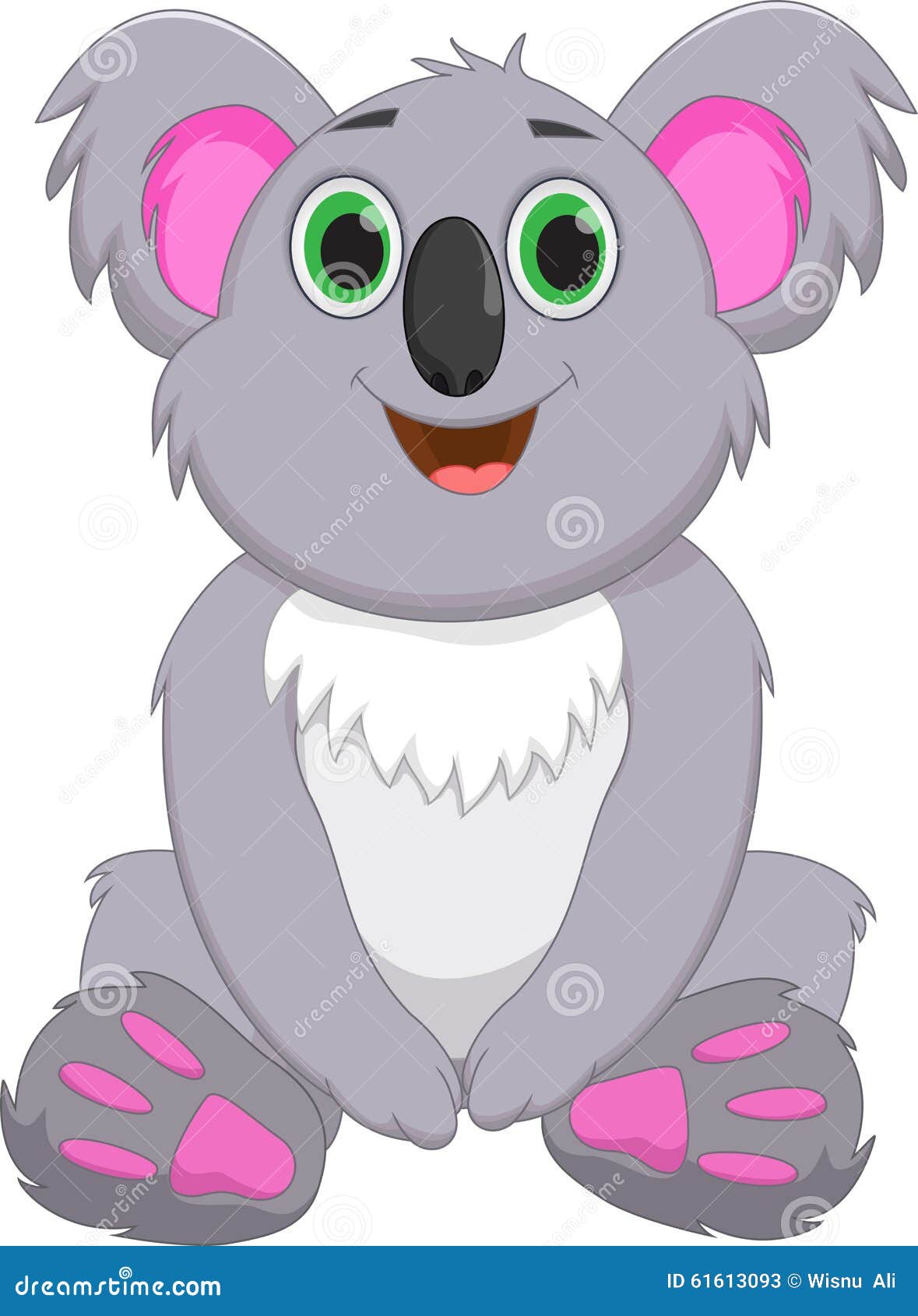 Cute koala cartoon stock vector. Illustration of cheerful - 61613093