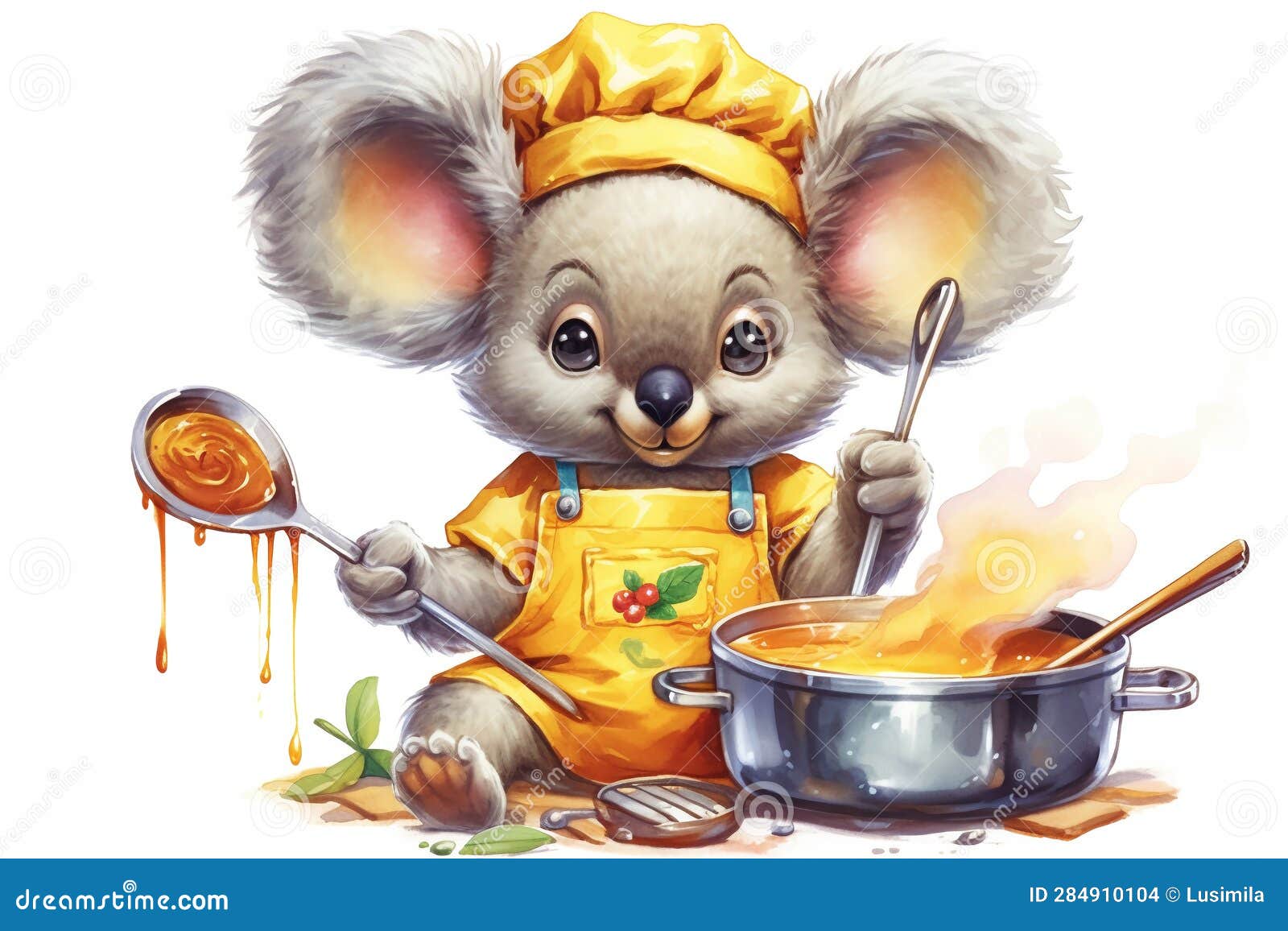 Cute Koala Chef stock illustration. Illustration of cartoon - 284910104