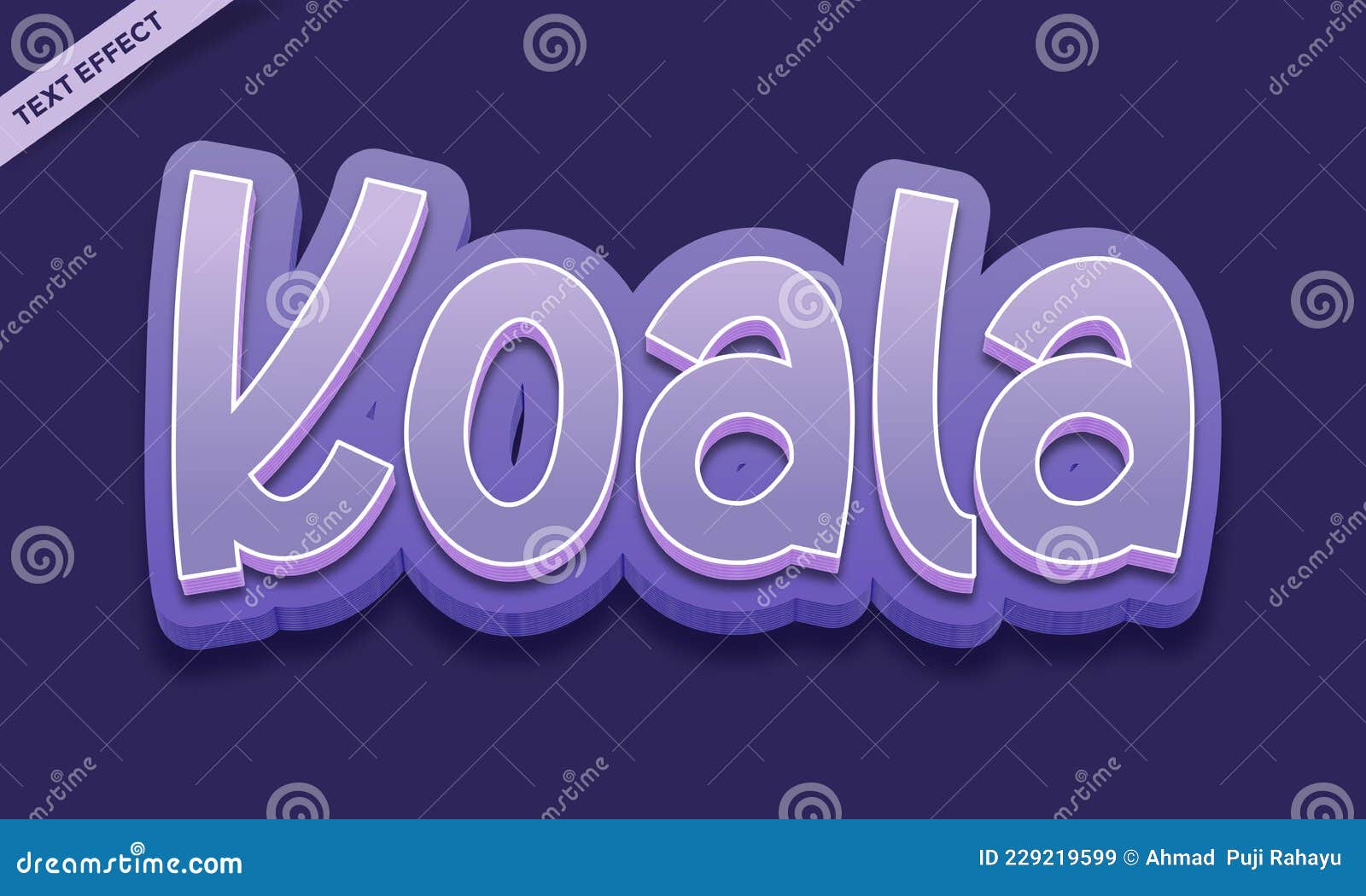 Cute Koala Color Text Effect Design Stock Vector - Illustration of ...