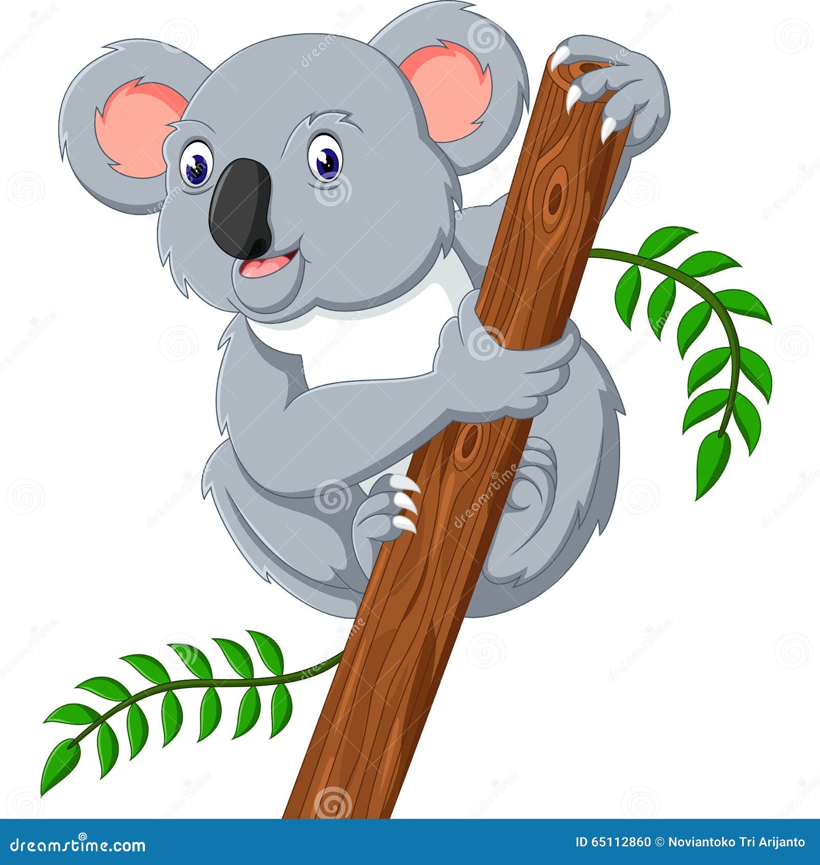 Cute Koala Cartoon On A Tree Royalty-Free Stock Photography ...