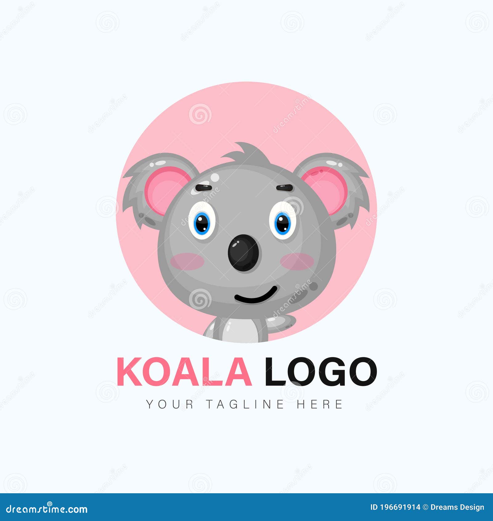 Cute koala logo design stock illustration. Illustration of koala ...