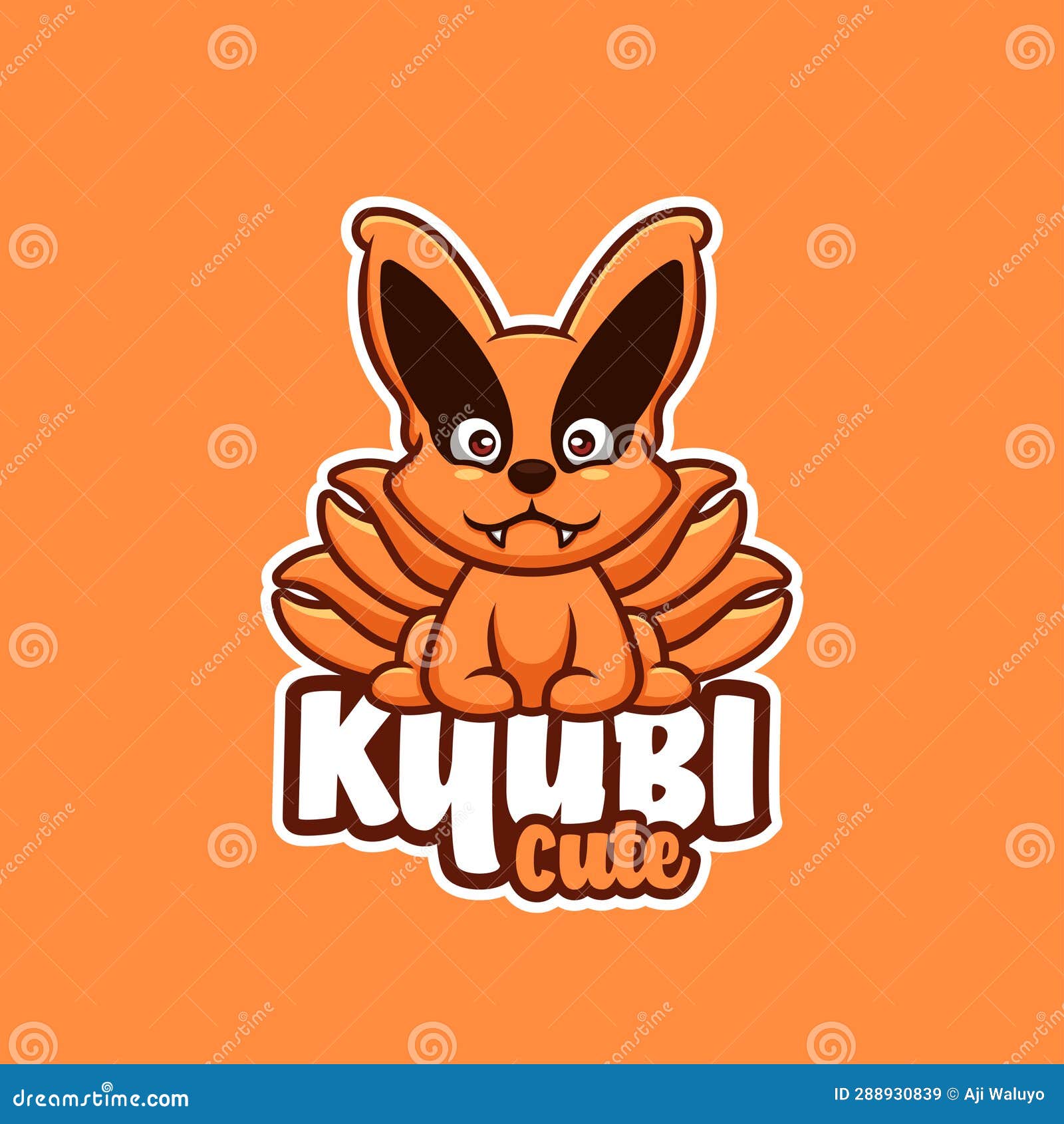 Cute Kyubi Cartoon Mascot Logo Royalty-Free Stock Photography | CartoonDealer.com #288930839