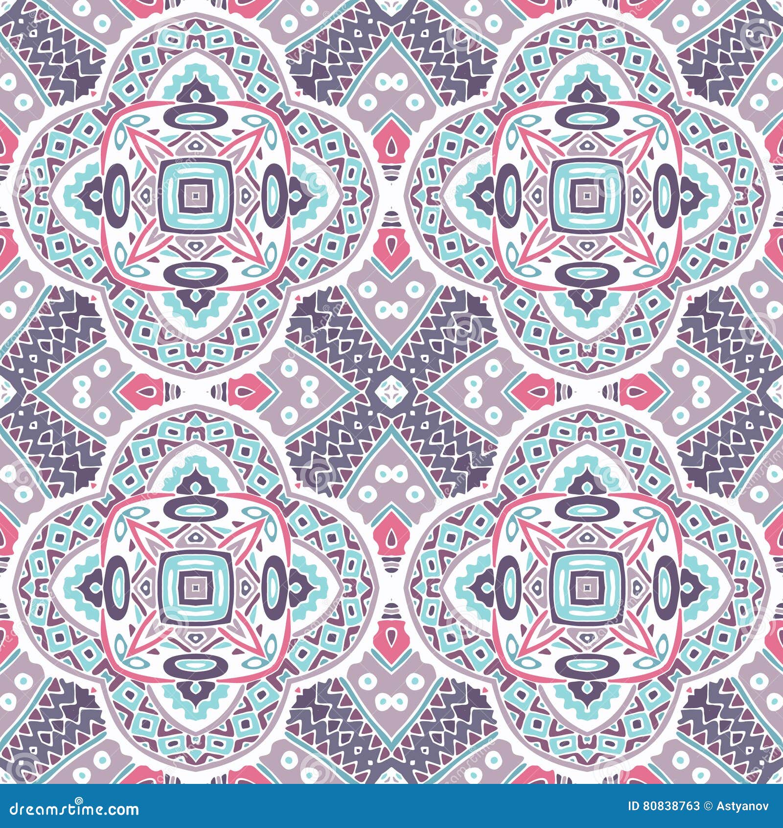 Cute Laced Doodle Seamless Geometric Pattern Stock Vector ...
