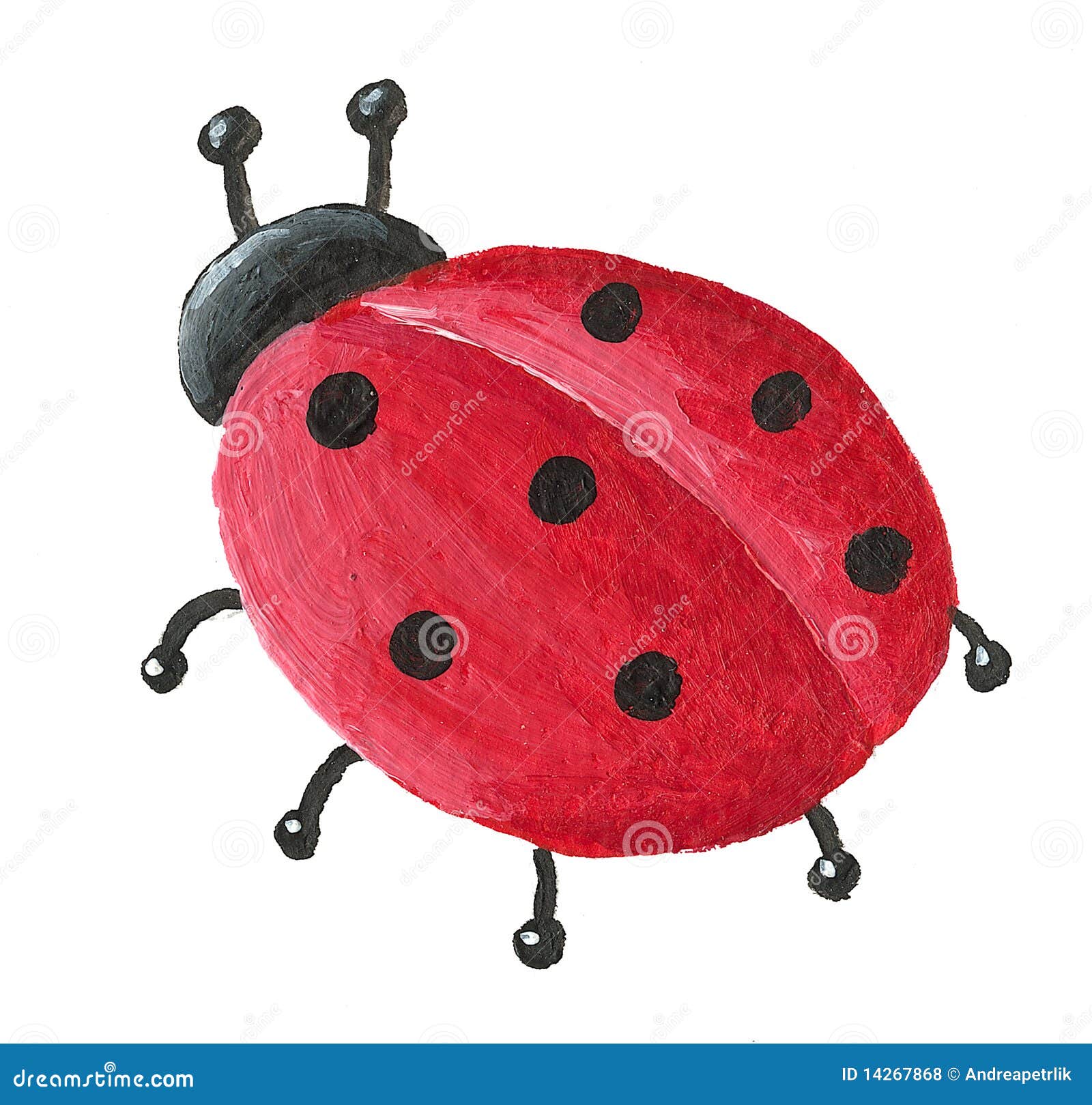 Cute Ladybug from back stock illustration. Illustration of beauty ...