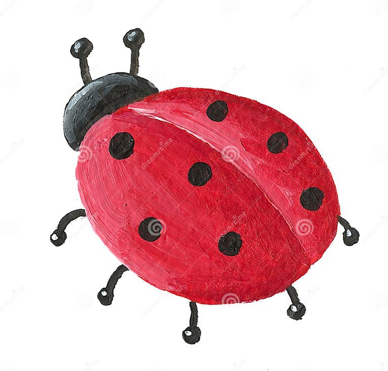 Cute Ladybug from back stock illustration. Illustration of beauty ...