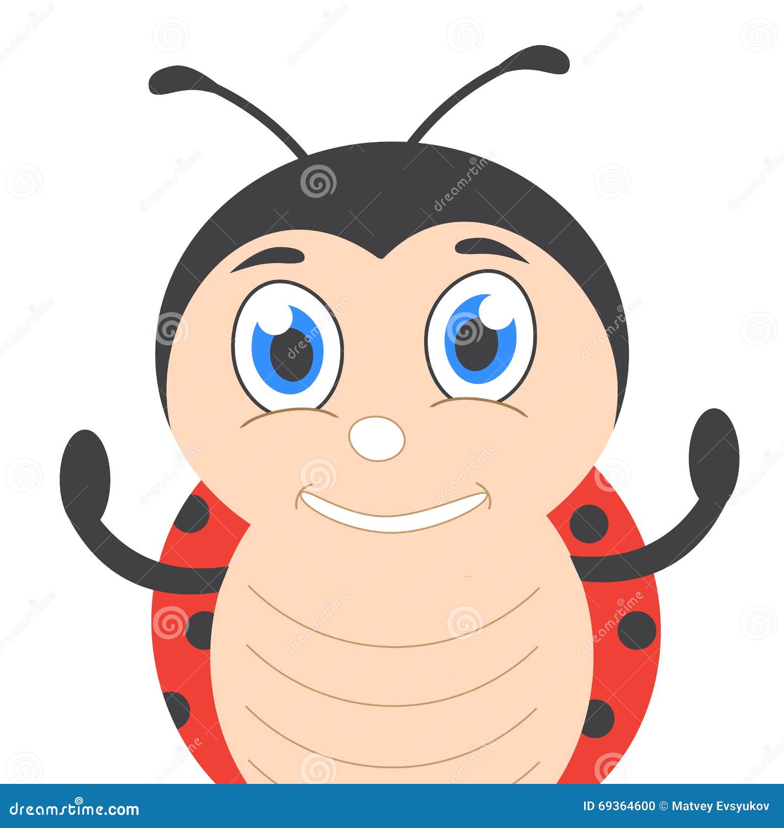 Cute ladybug cartoon stock illustration. Illustration of standing ...