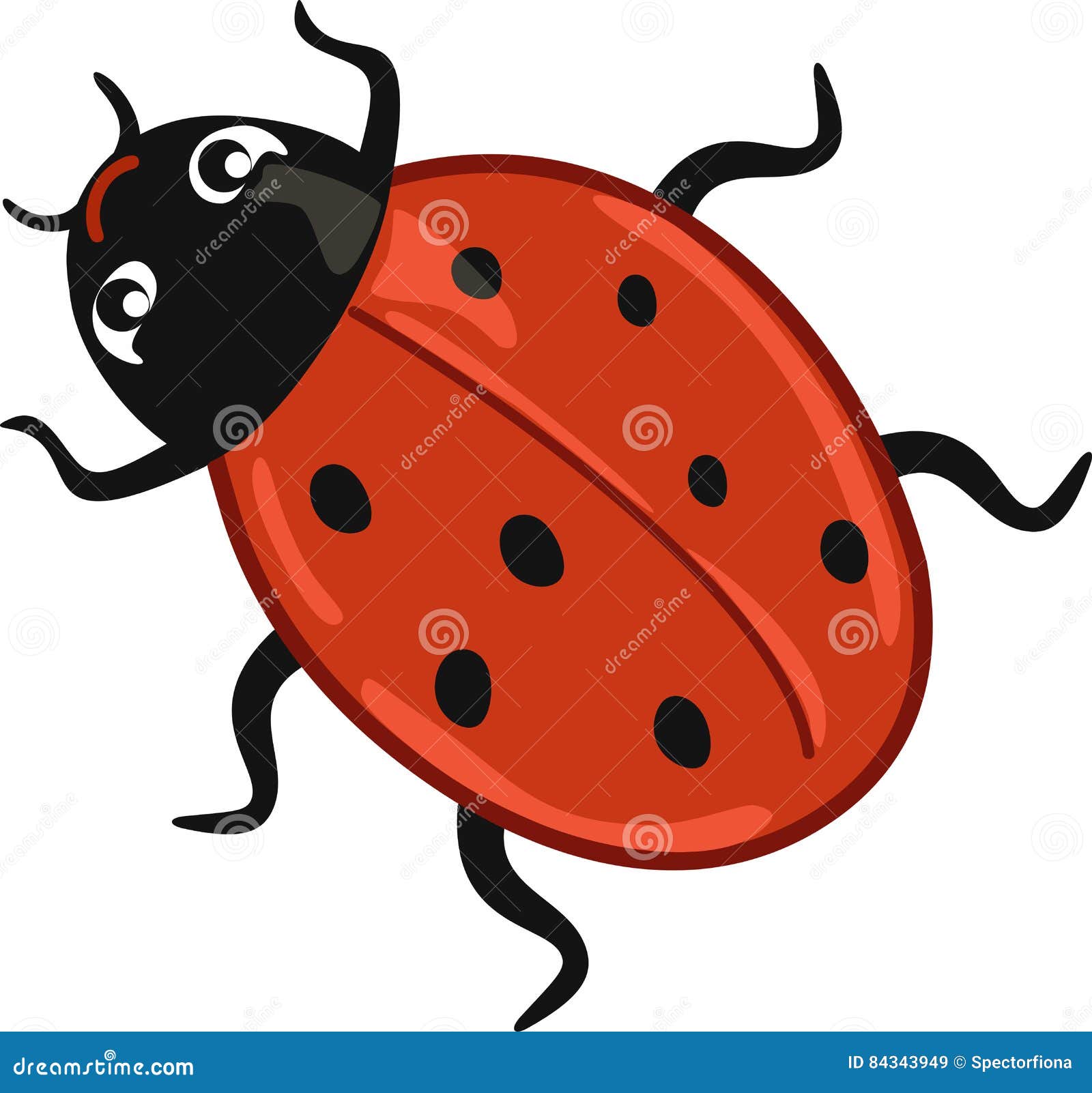Cute ladybug cartoon stock vector. Illustration of ladybird - 84343949