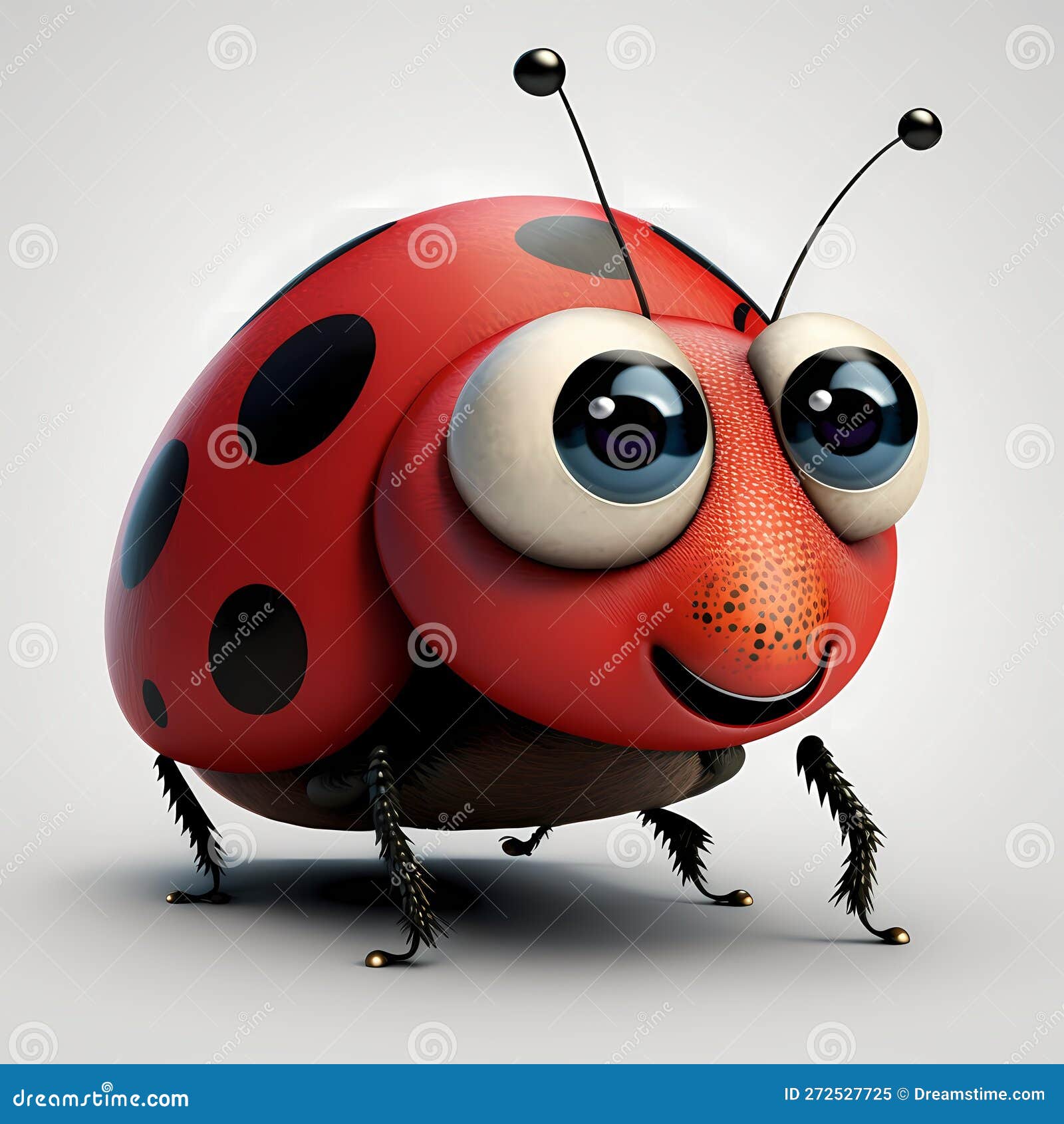 Ladybug Cartoon Style. Generative AI Stock Illustration - Illustration ...