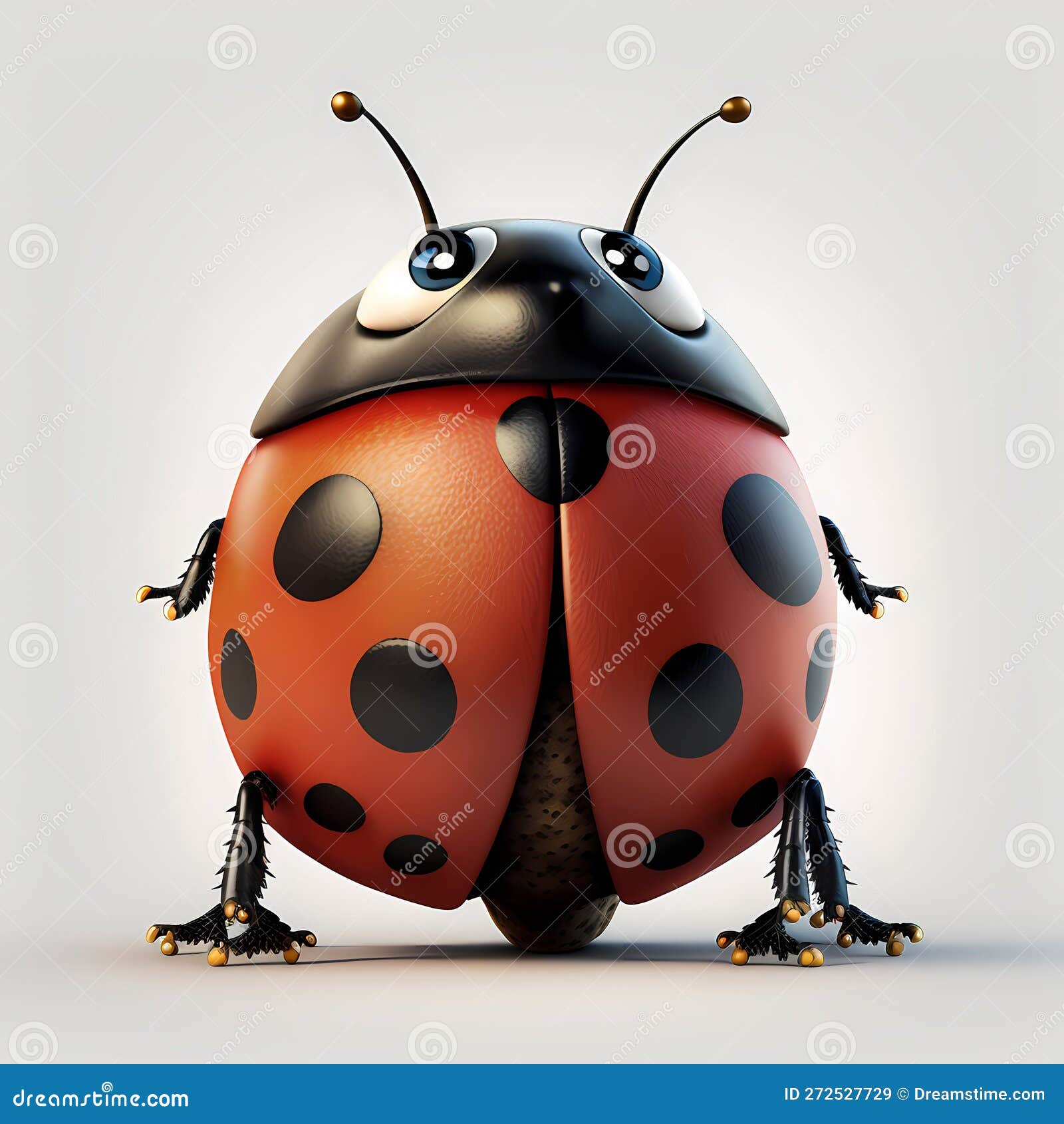 Ladybug Cartoon Style. Generative AI Stock Illustration - Illustration ...