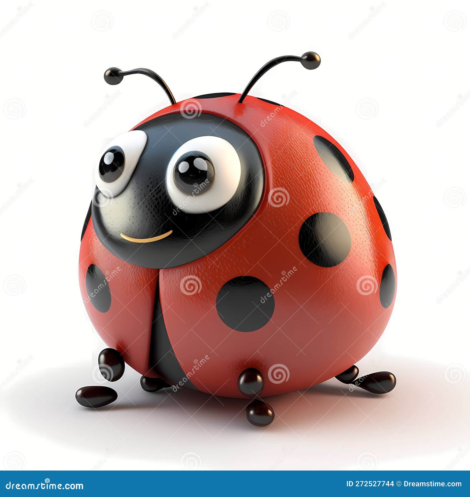 Ladybug Cartoon Style. Generative AI Stock Illustration - Illustration ...