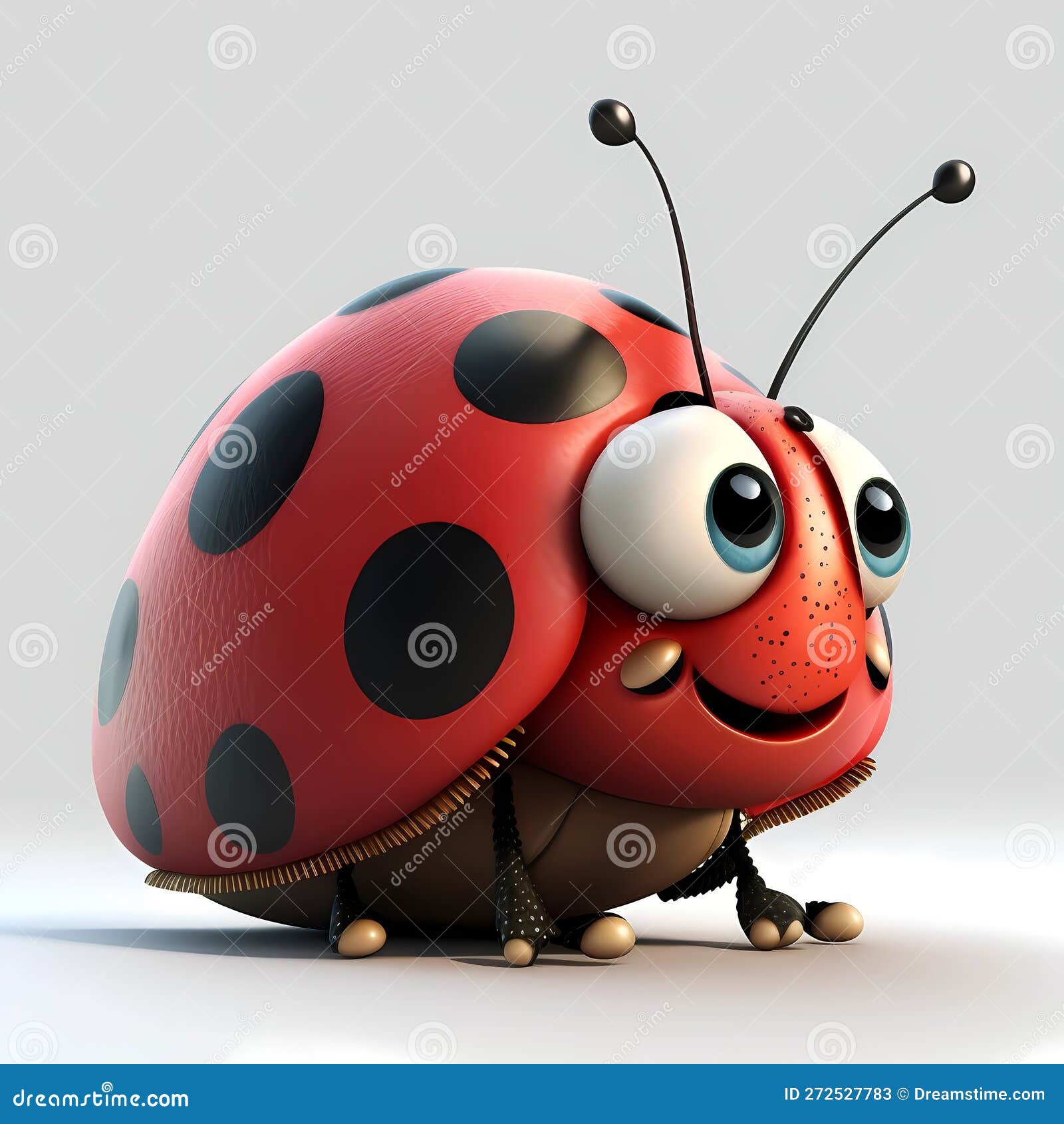 Ladybug Cartoon Style. Generative AI Stock Illustration - Illustration ...