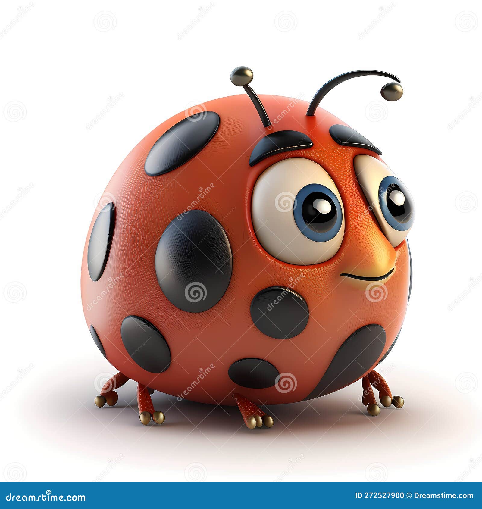 Ladybug Cartoon Style. Generative AI Stock Illustration - Illustration ...