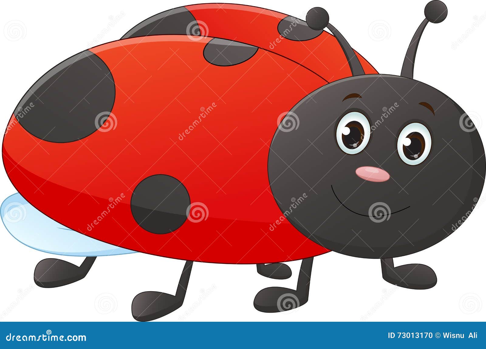 Cute Ladybug Cartoon Vector Illustration | CartoonDealer.com #73013170
