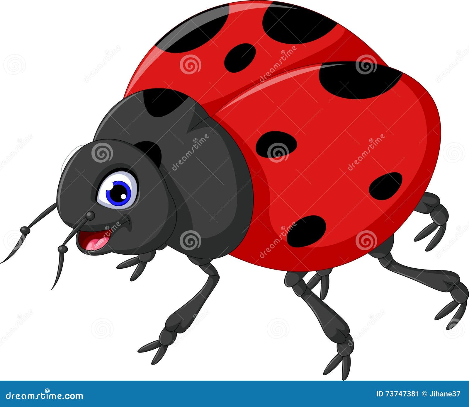 Cute Ladybug Cartoon for You Design Stock Illustration - Illustration ...