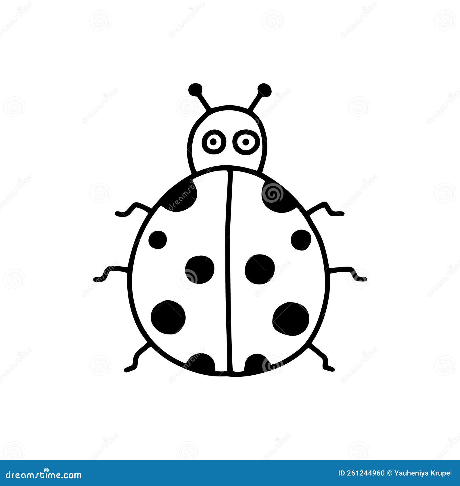 Cute Ladybug. Doodle Style. Vector Illustration Stock Vector ...