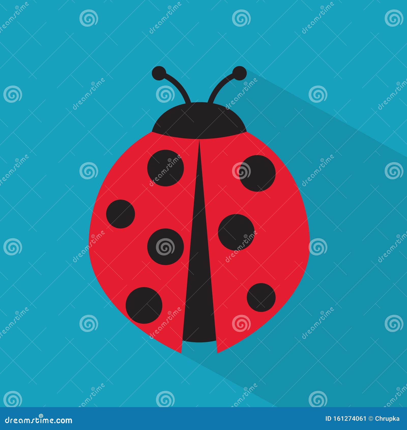Cute ladybug icon stock vector. Illustration of fauna - 161274061
