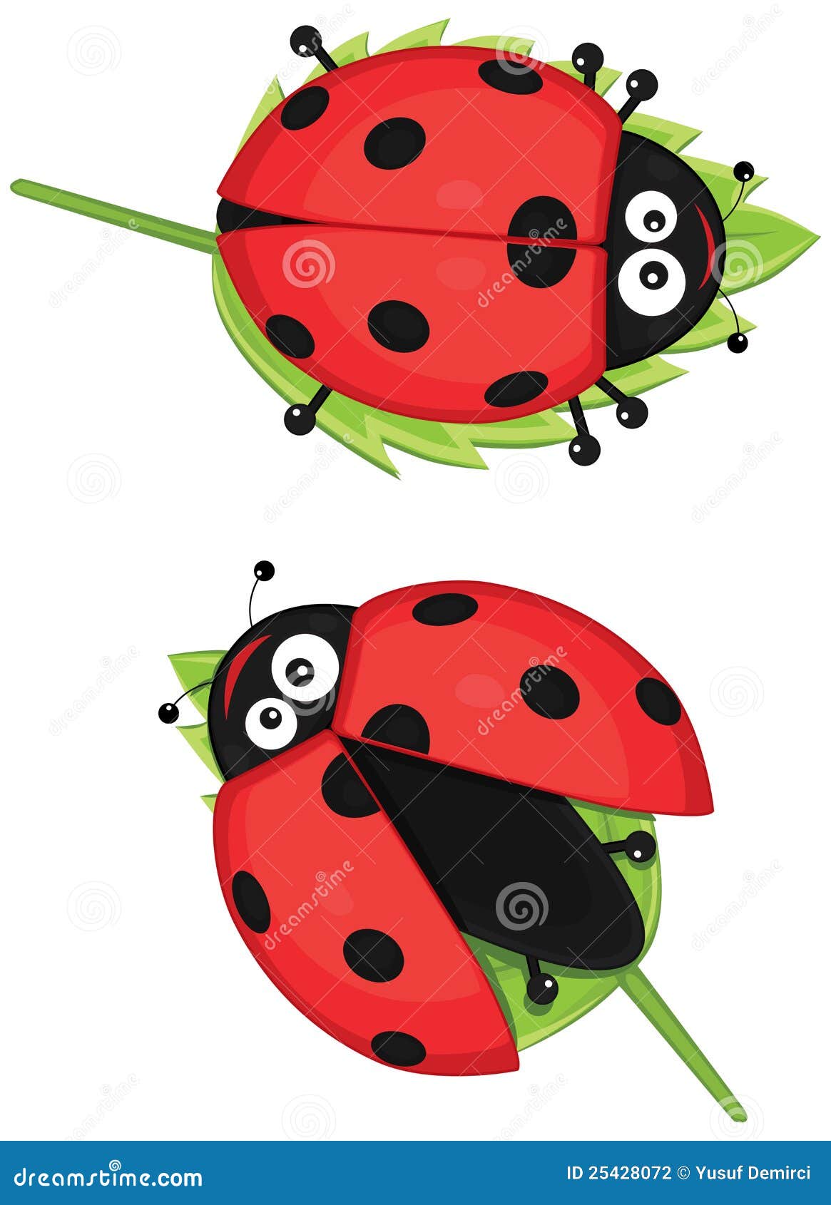 Cute ladybug illustration stock vector. Illustration of design - 25428072