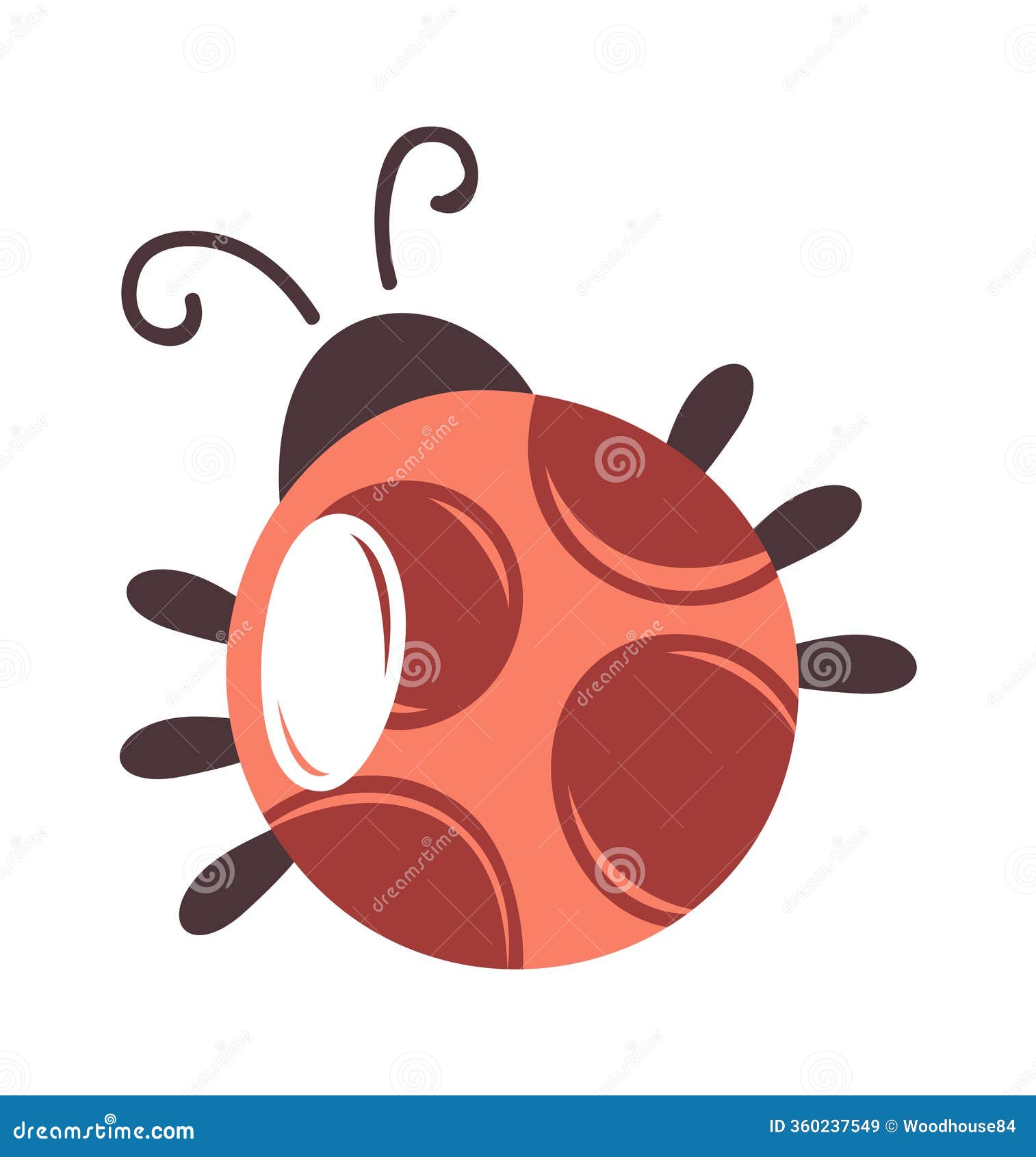 Cute Ladybug Cartoon Vector Illustration | CartoonDealer.com #72795950