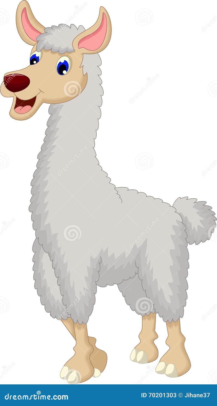 Cute lama cartoon stock illustration. Illustration of painting - 70201303