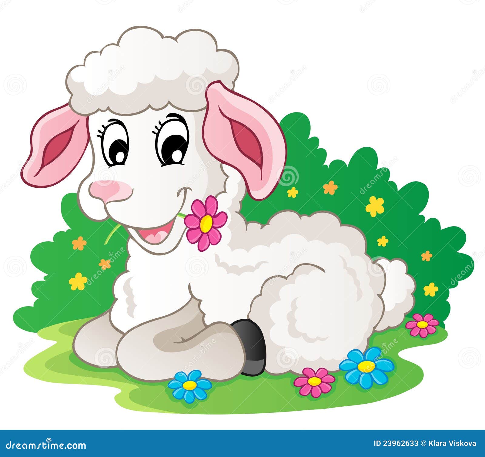 Cute Lamb - Poster And Merchandising. Cartoon Vector | CartoonDealer ...