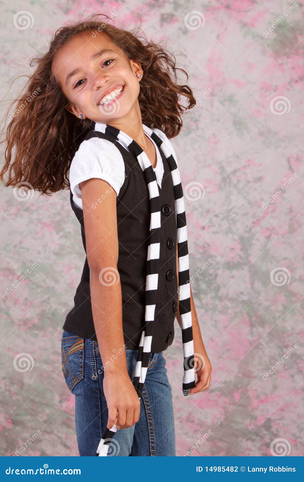 Cute Latina Girl stock photo. Image of children, hair - 14985482