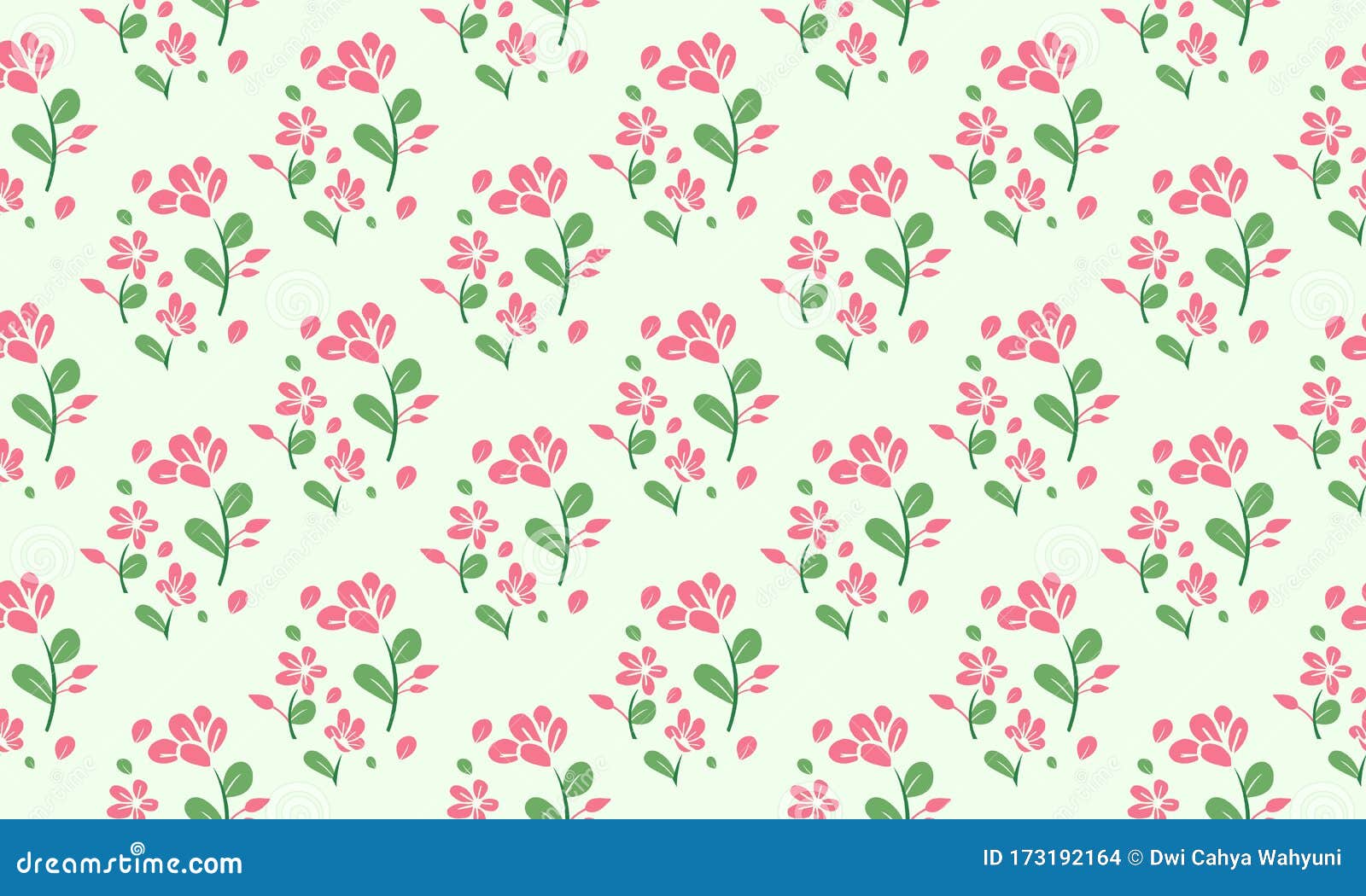 Cute of Leaf and Floral Concept, for Spring Floral Pattern Background ...
