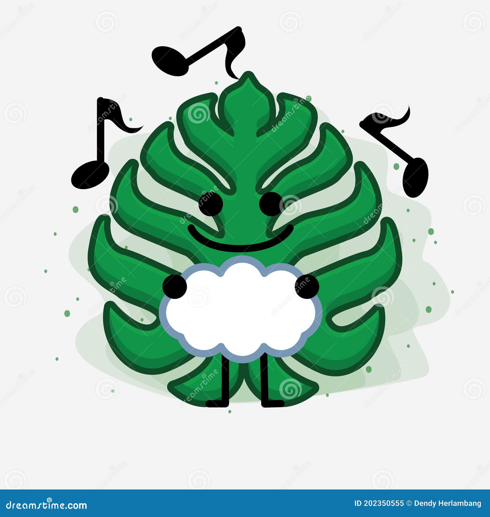 Cute Leaf Vector Character stock vector. Illustration of graphic ...