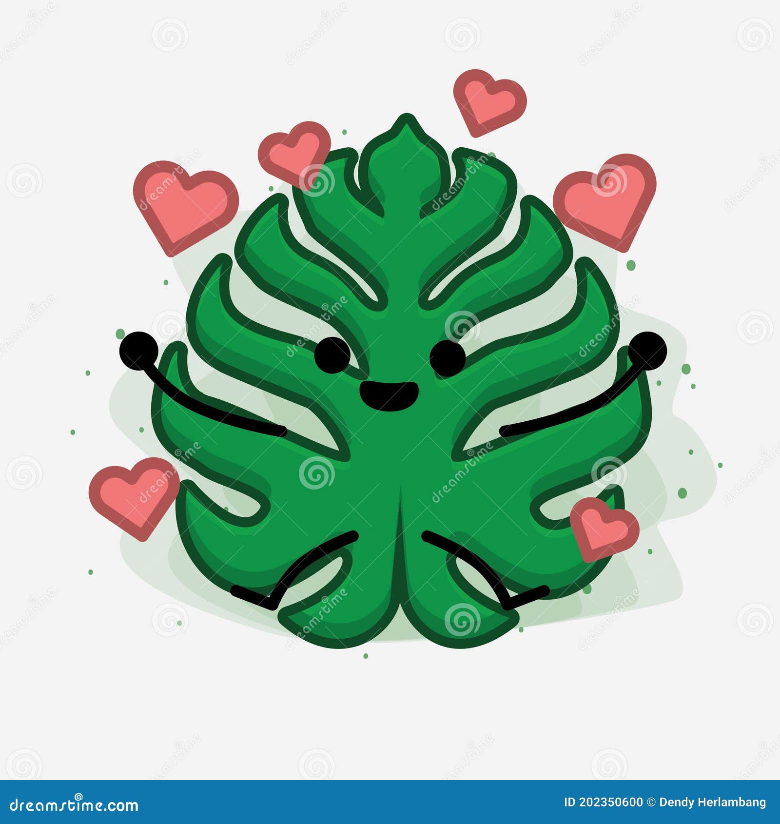 Cute Leaf Vector Character stock vector. Illustration of collection ...
