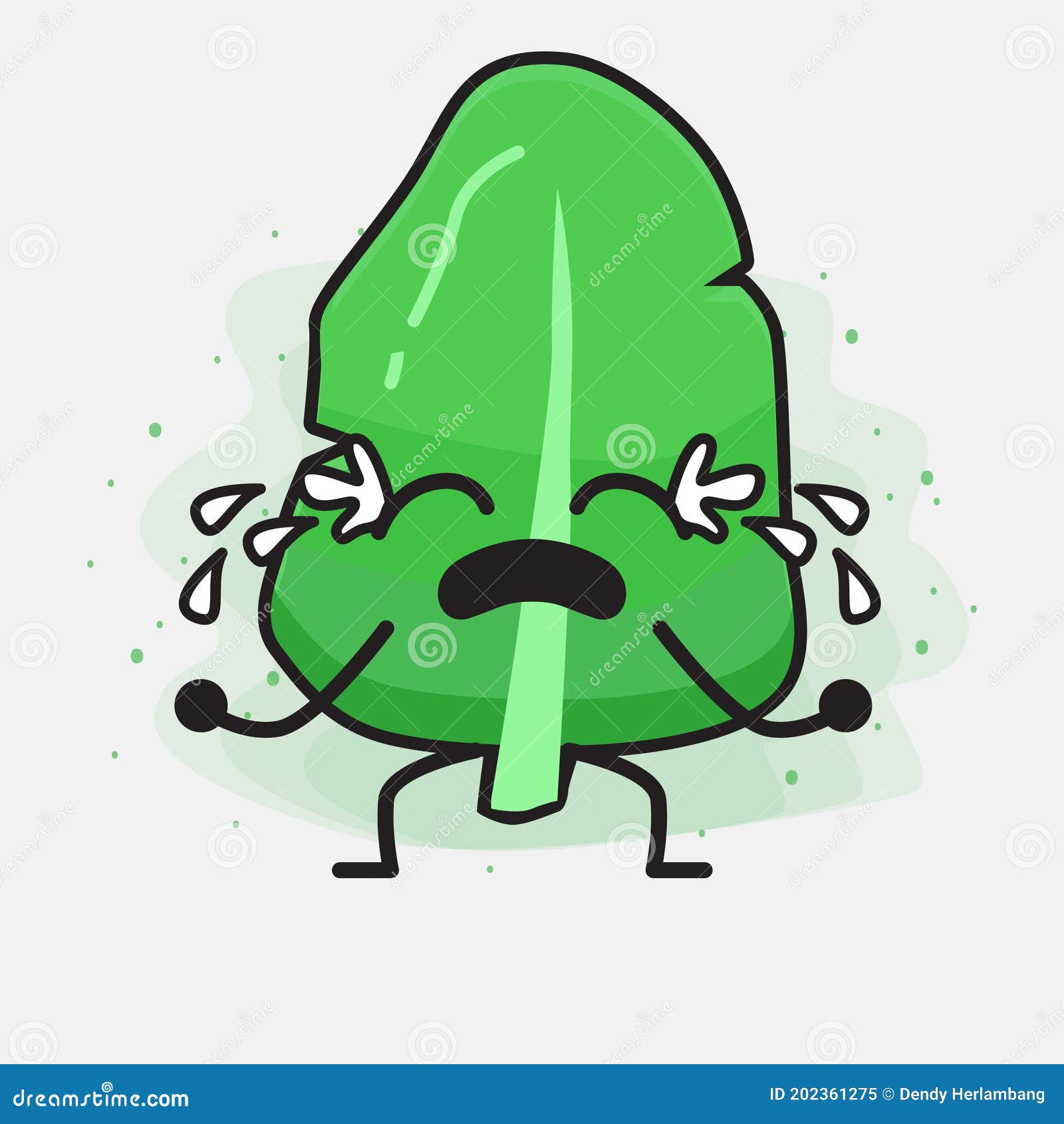 Cute Leaf Vector Character stock vector. Illustration of leaves - 202361275