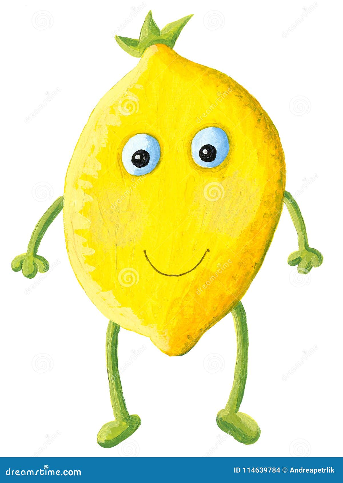Cute Lemon Characters With Crying And Tears Emotions, Face, Arms And ...