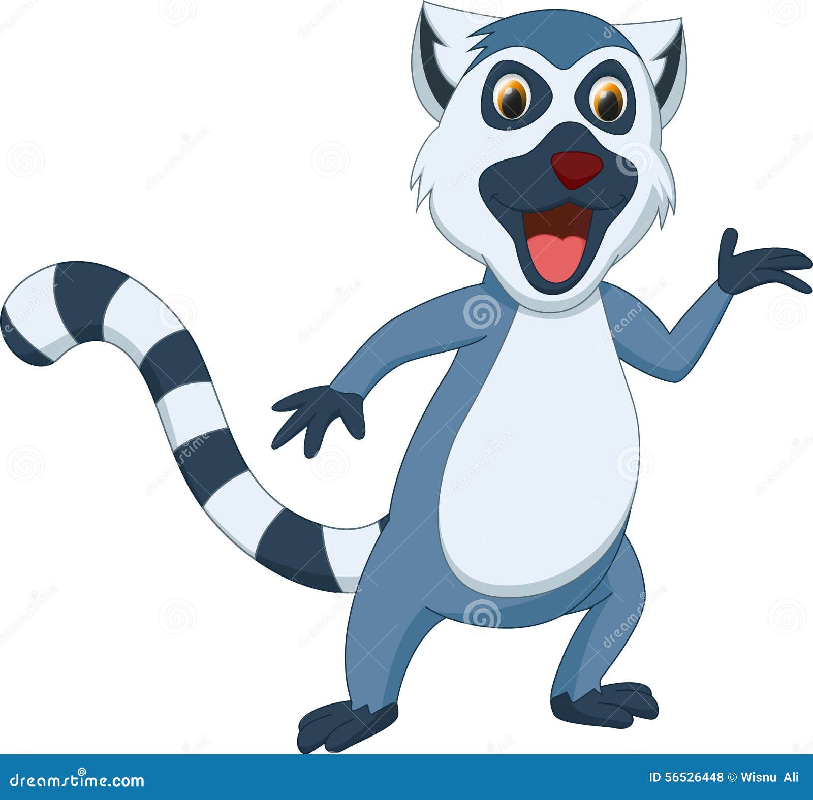 Cute lemur cartoon stock vector. Illustration of africa - 56526448