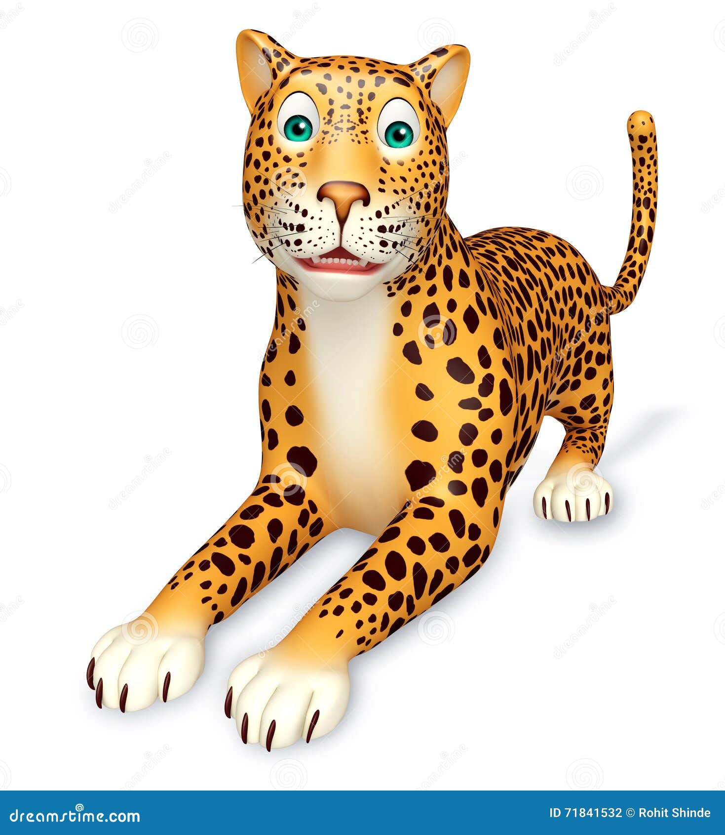 Cute Leopard Cartoon Character Stock Illustration - Illustration of ...