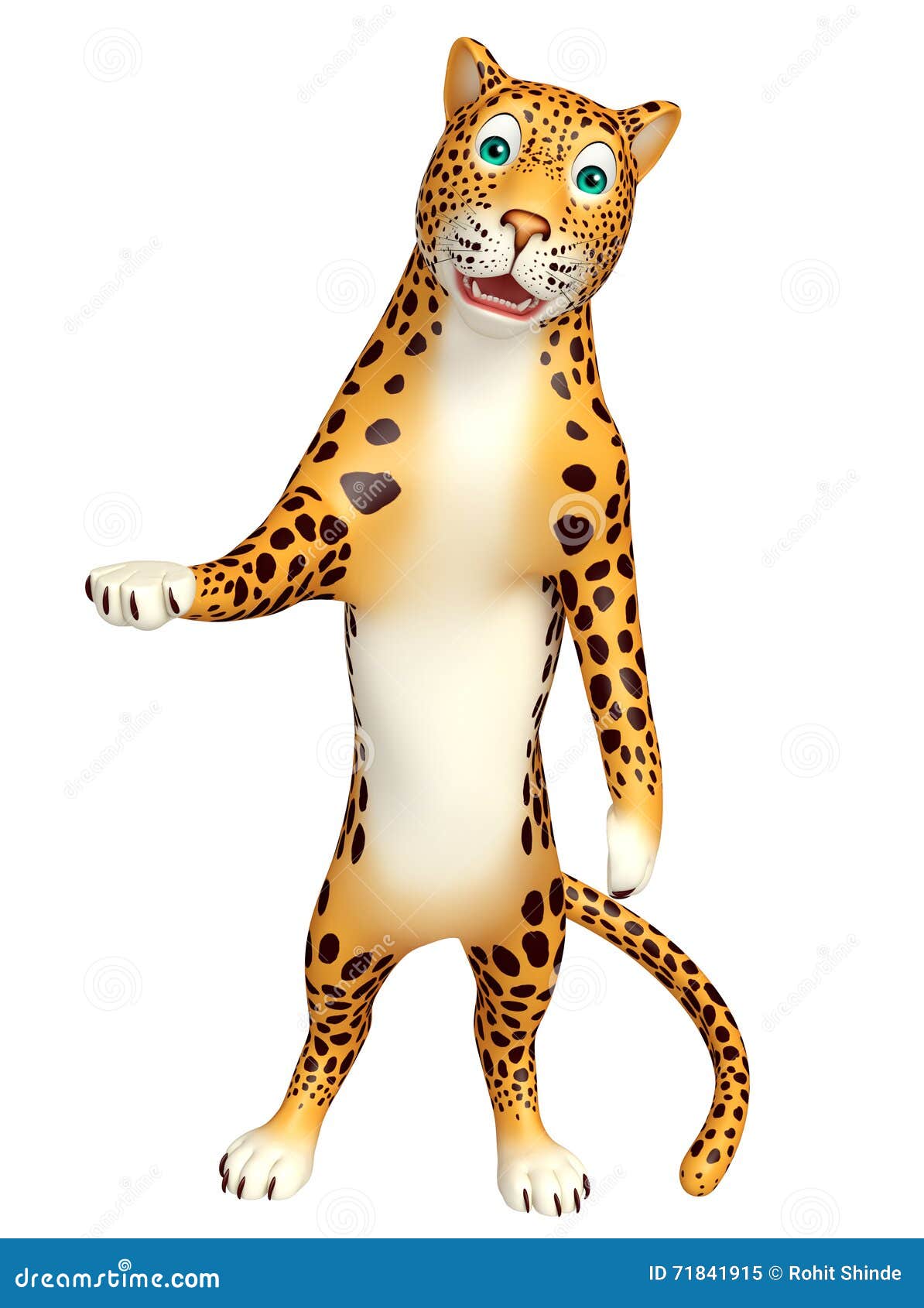Cute Leopard Cartoon Character Stock Illustration - Illustration of ...