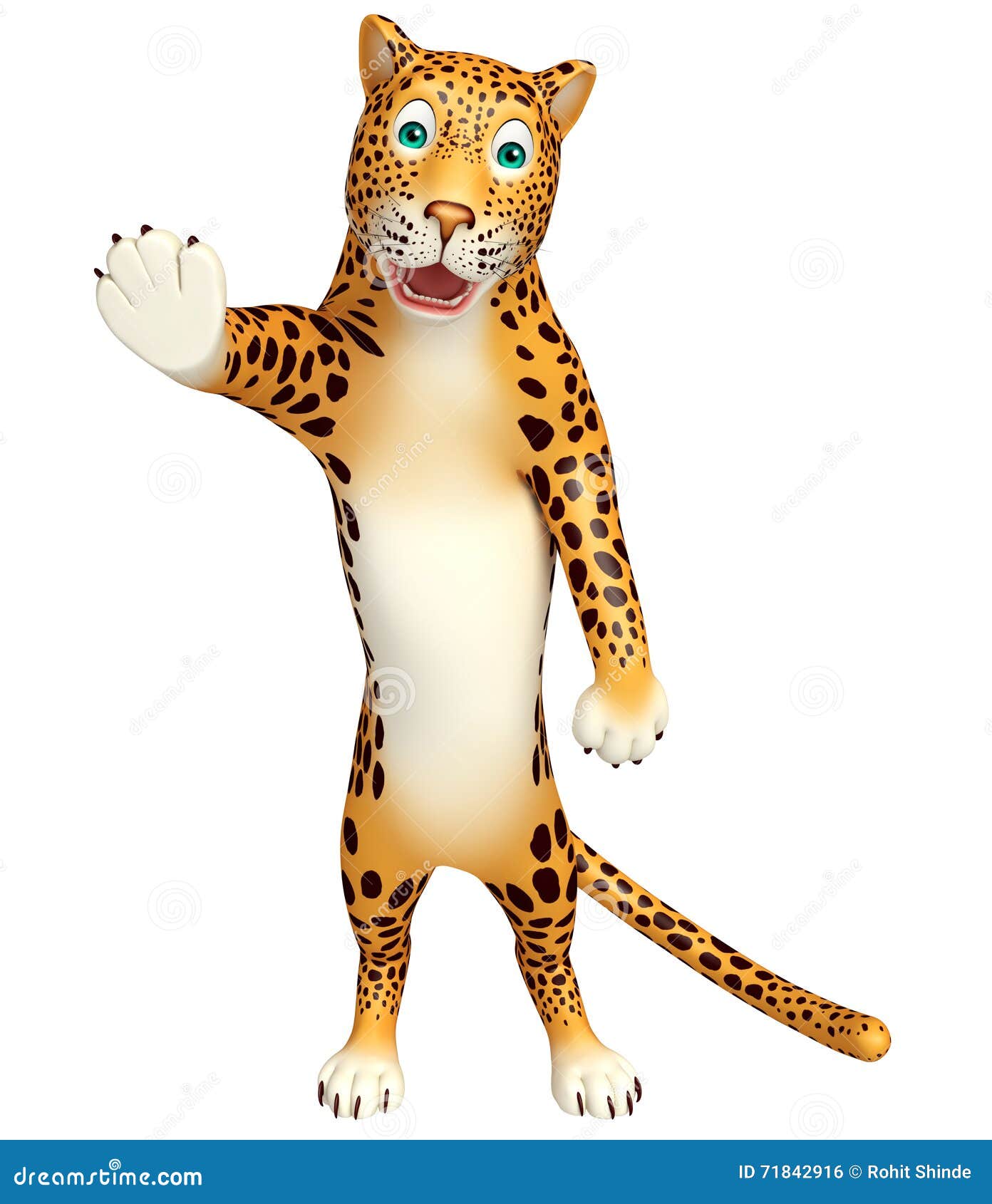 Cute Leopard Cartoon Character Stock Illustration - Illustration of ...