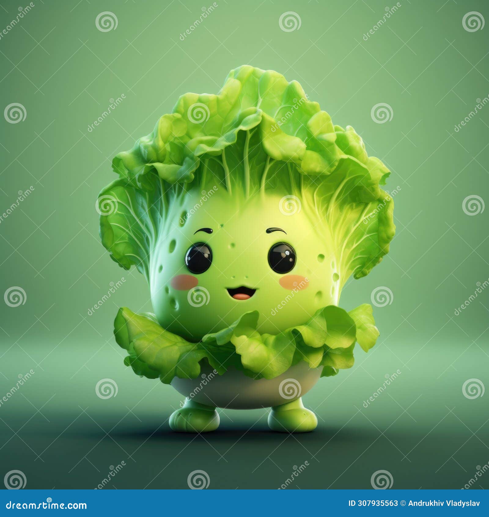 Cute Lettuce Character, Cute Art Stock Illustration - Illustration of ...