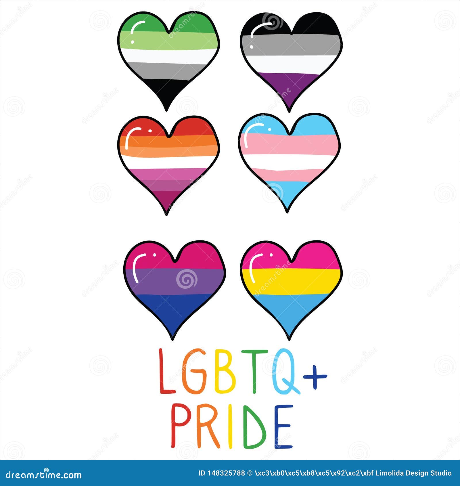Lgbtq Pride Month Watercolor Clipart Stock Image