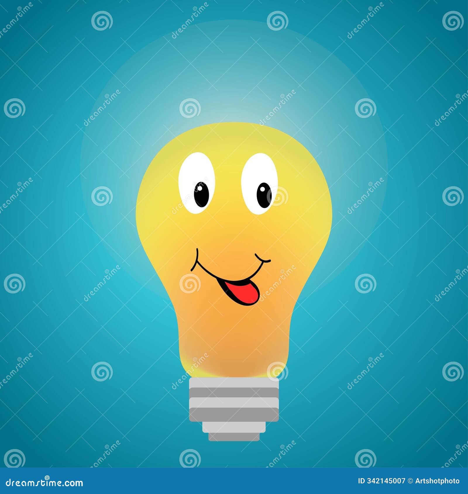 Cute Light Bulb Character In Different Poses Vector Illustration ...