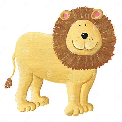 Cute Lion stock illustration. Illustration of friendly - 12623210