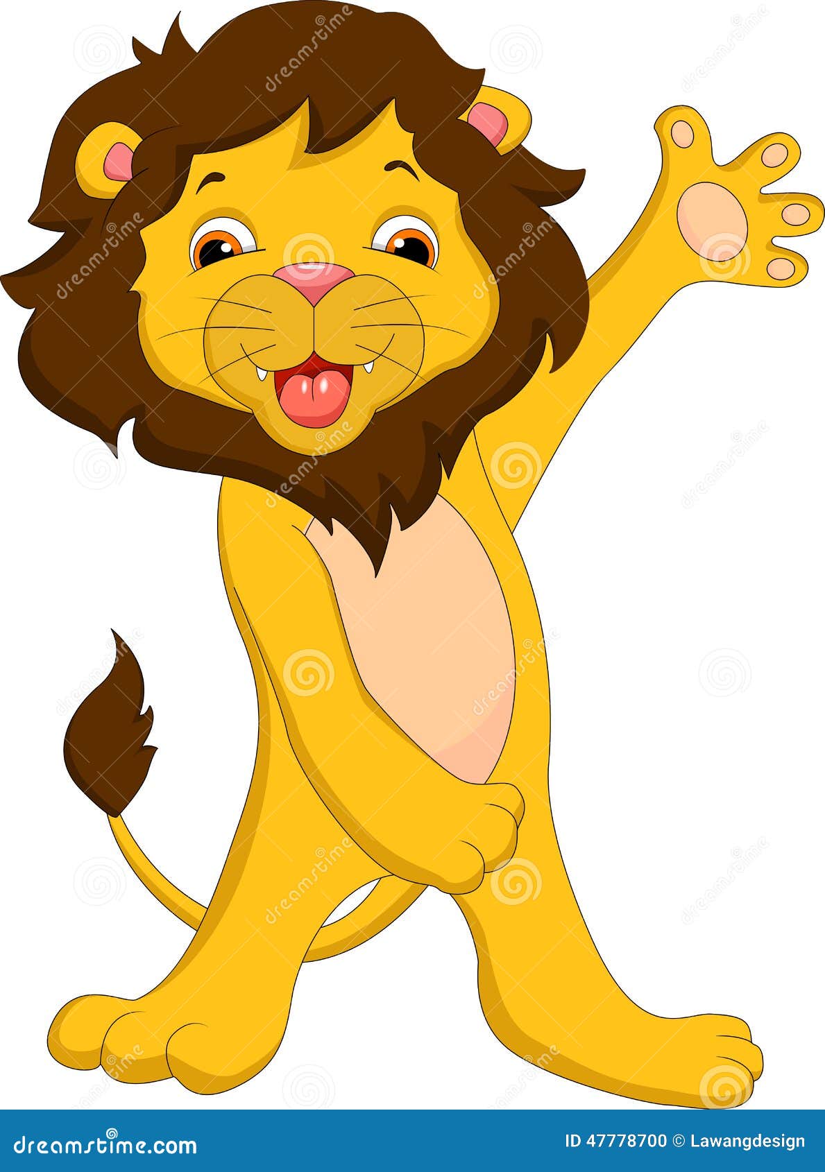 Cute Lion Cartoon Waving Stock Illustrations – 279 Cute Lion Cartoon ...
