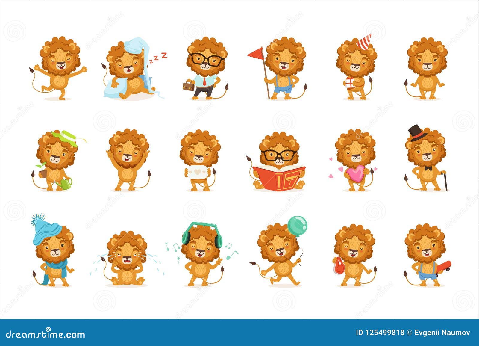 Cute Lion Characters Stock Illustrations – 1,717 Cute Lion Characters ...