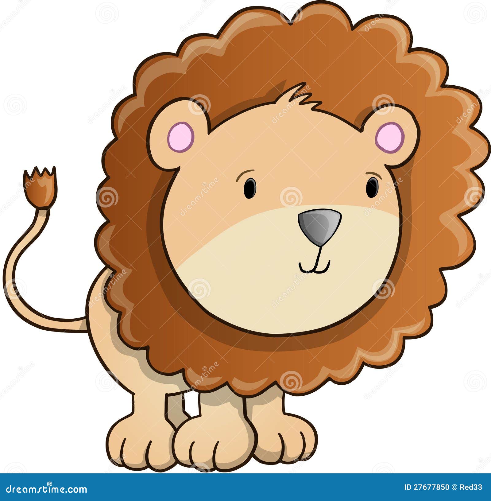 Cute Lion Cub vector stock vector. Illustration of wildlife - 27677850