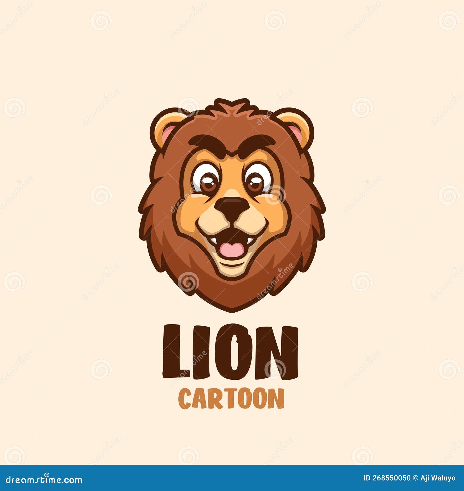 Cute Lion Logo stock illustration. Illustration of aggressive - 268550050