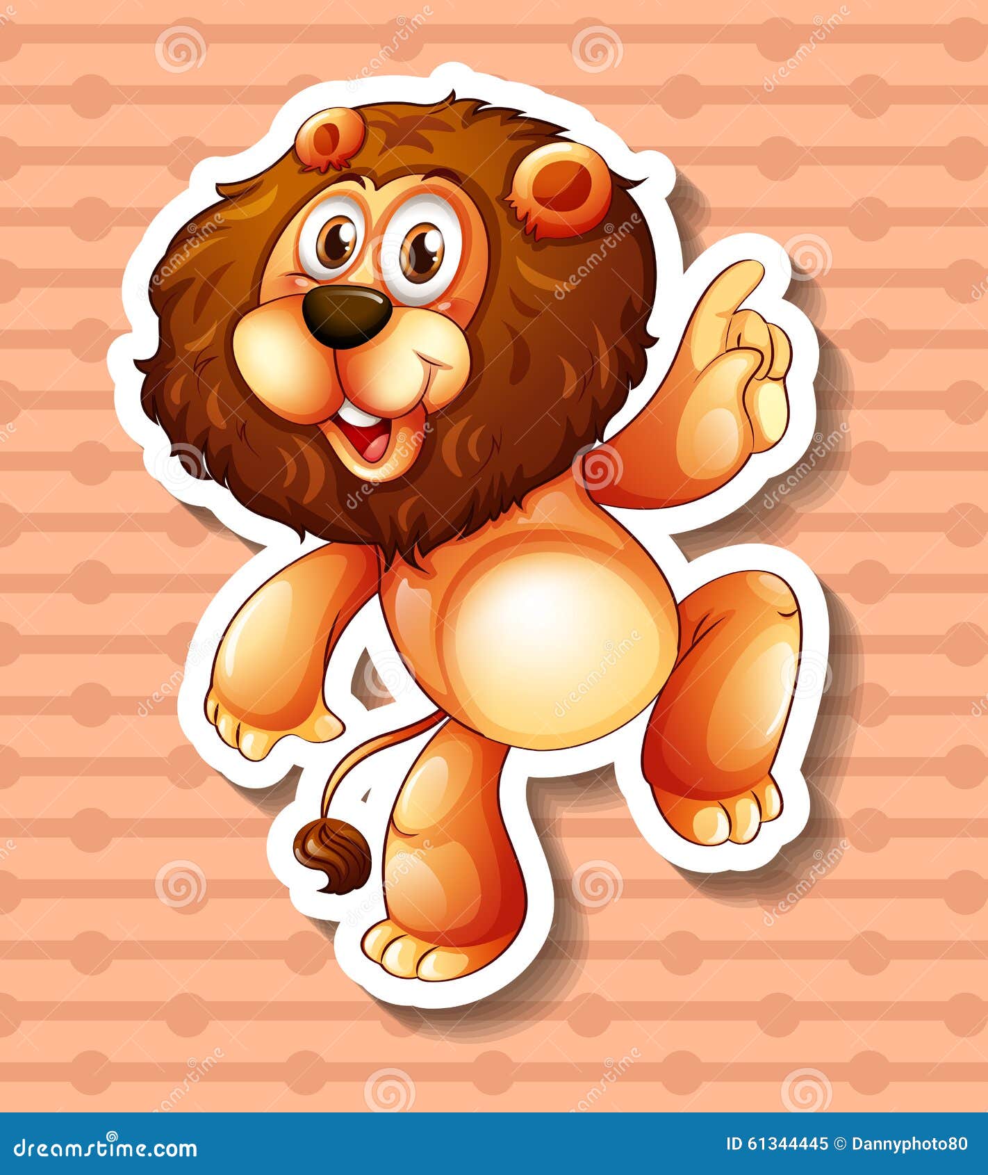 Lion Standing With Small Lion Cub. Continuous One Line Drawing. Royalty ...