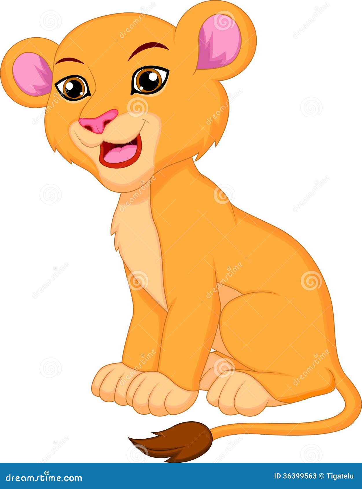 Cute lioness cartoon stock vector. Illustration of furry - 36399563