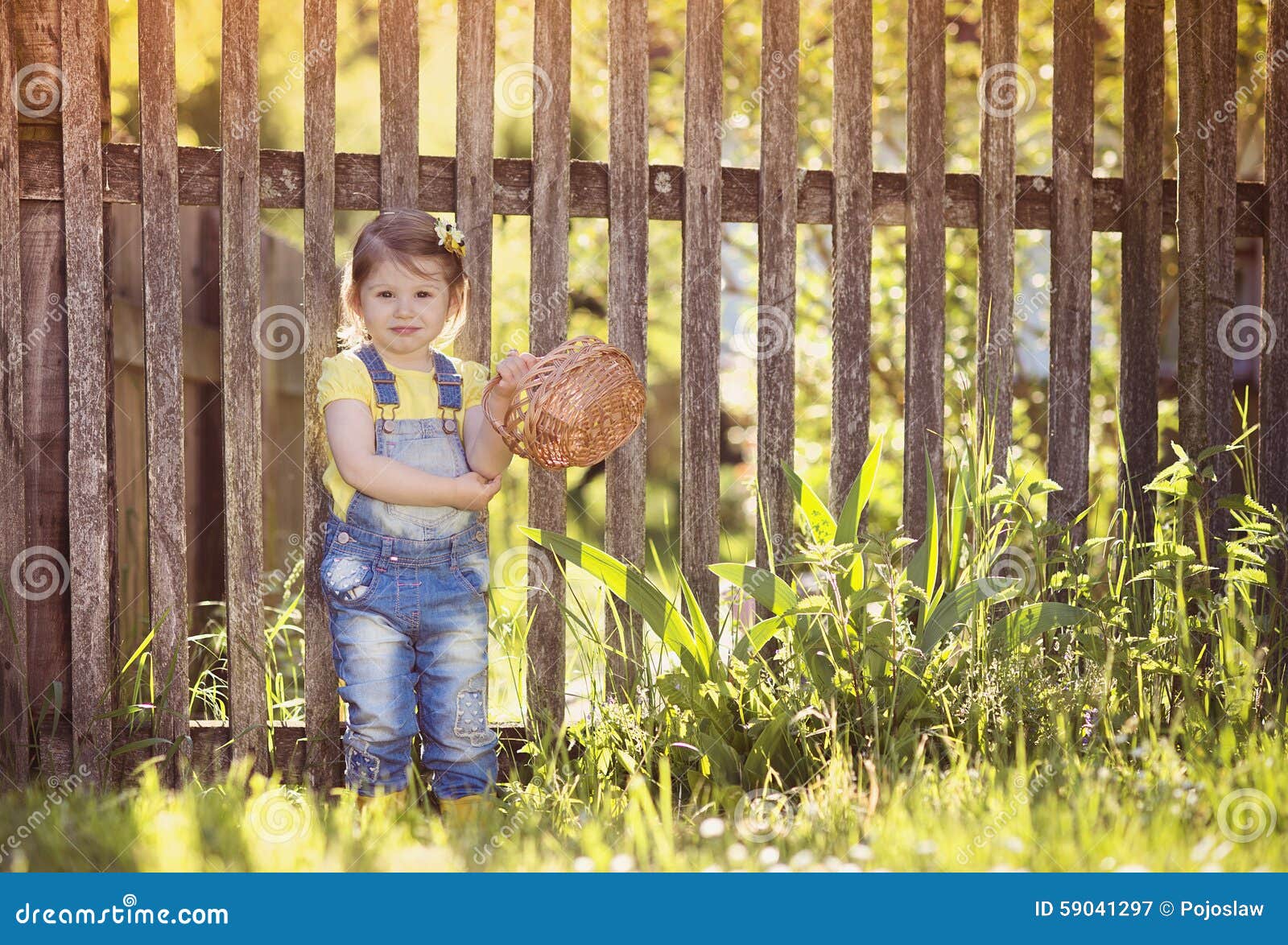 Cute litte girl stock image. Image of nature, summer - 59041297