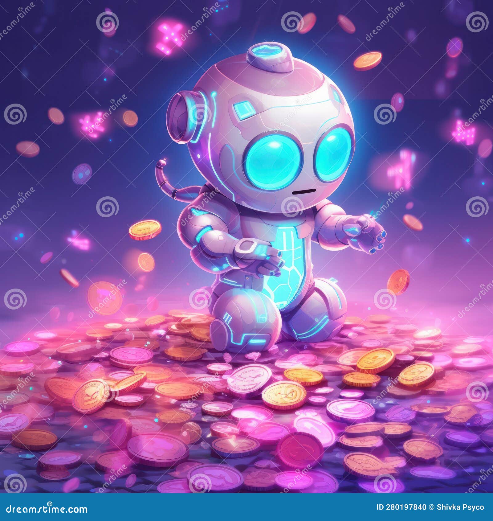 Cute Little Ai Bots Taking All the Coins Generative AI Stock ...