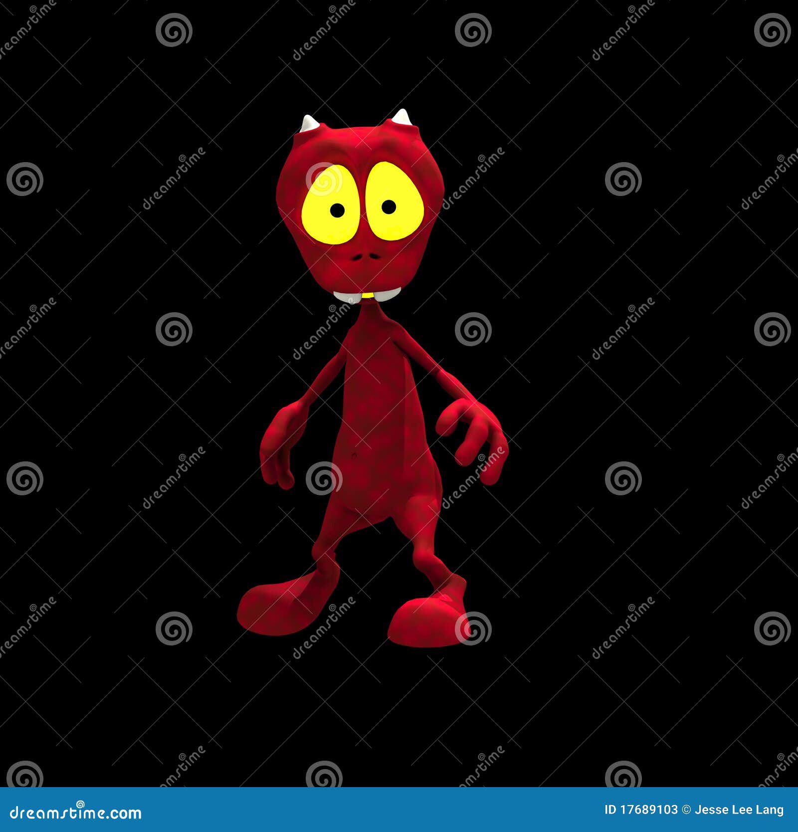 Curious Alien Dog With Rhino Skin And Horn Royalty-Free Stock ...