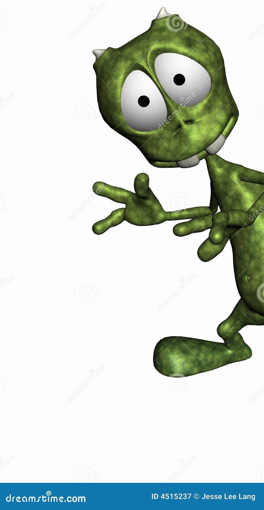 Cute little alien stock illustration. Illustration of render - 4515237