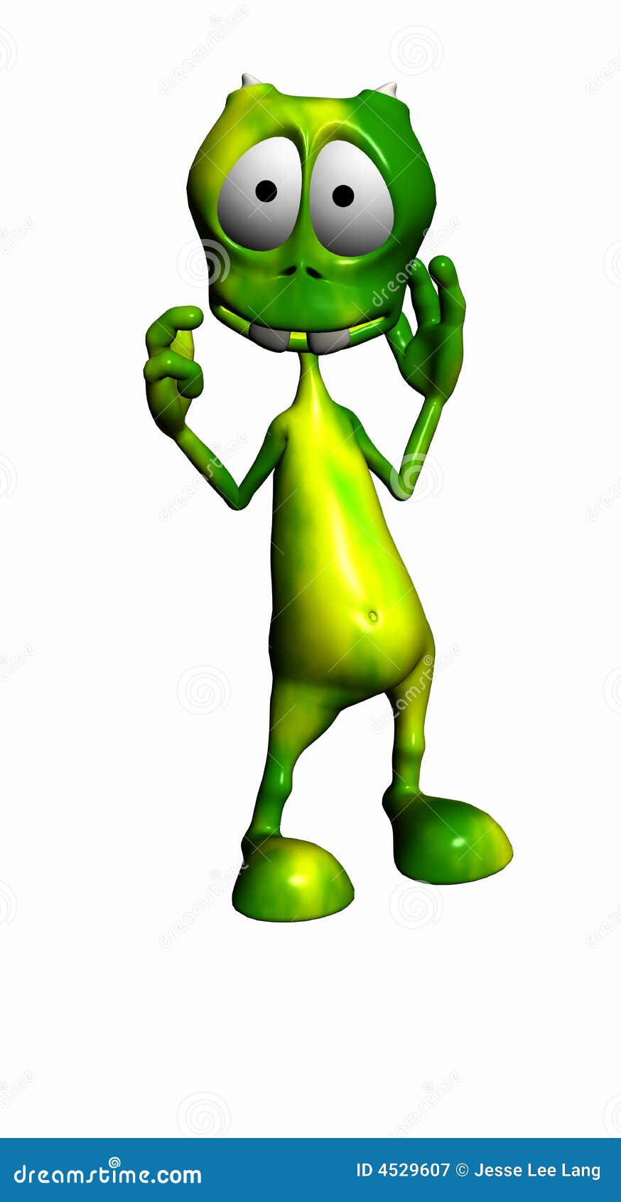 Cute little alien stock illustration. Illustration of silly - 4529607