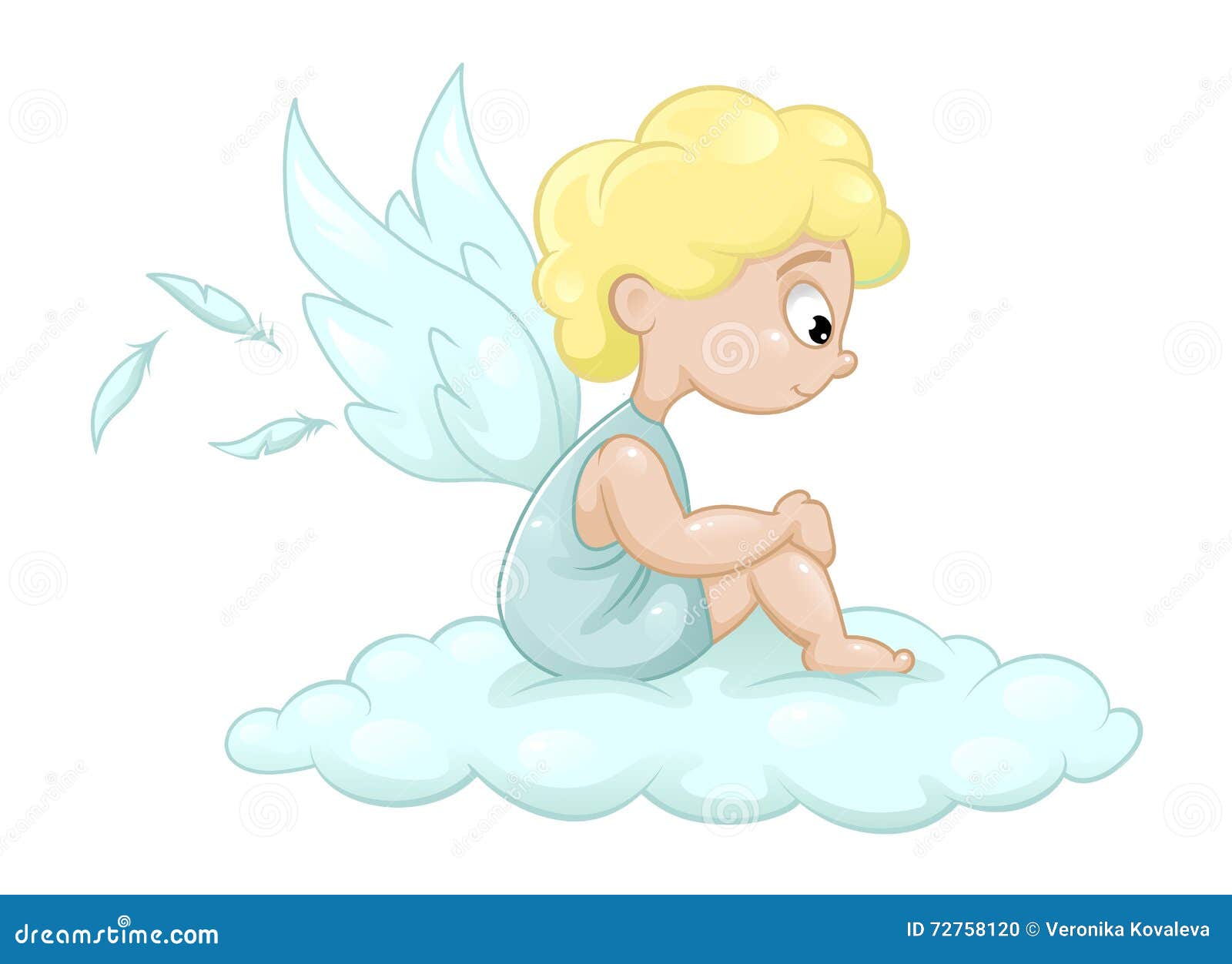 Cute little angel stock vector. Illustration of anjos - 72758120